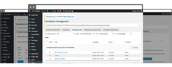 Module de traduction WordPress avec WPML - TextMaster